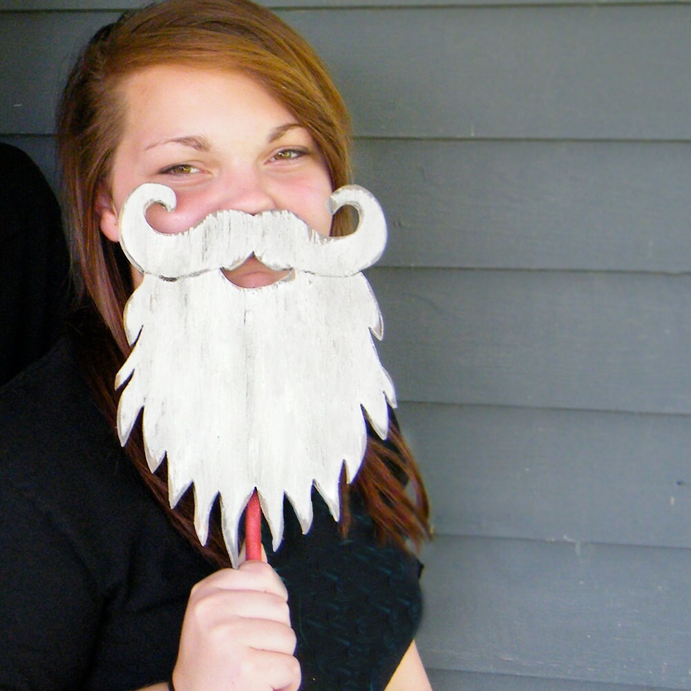 Santa Beard Prop Wooden Christmas Santa Beard Photo Prop Retro - Etsy UK