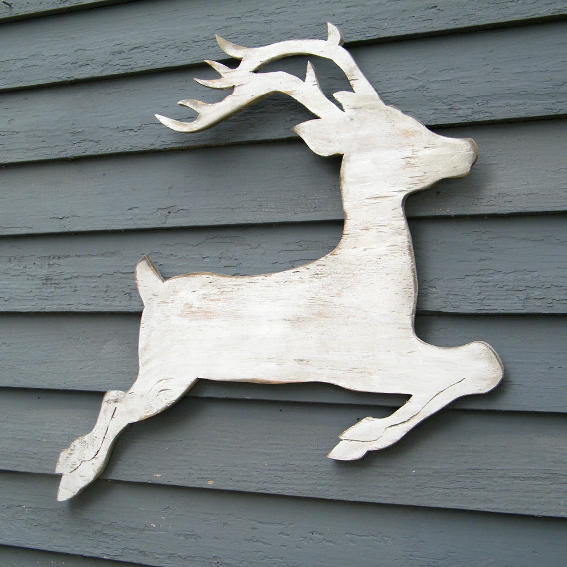 Christmas Reindeer Decoration White Reindeer Outdoor Christmas - Etsy