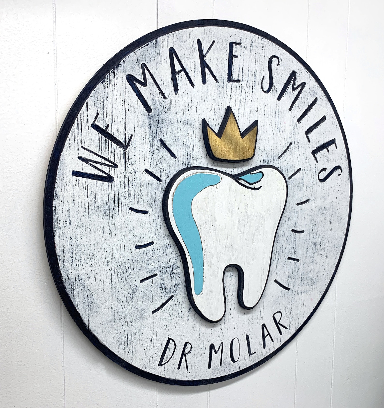 Dental Office Sign We Make Smiles Wall Art Welcome Sign | Etsy