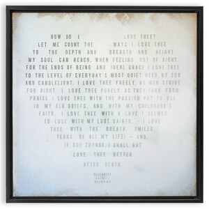 Love Poem Print How Do I Love Thee Valentine's Day Gift for Her ...