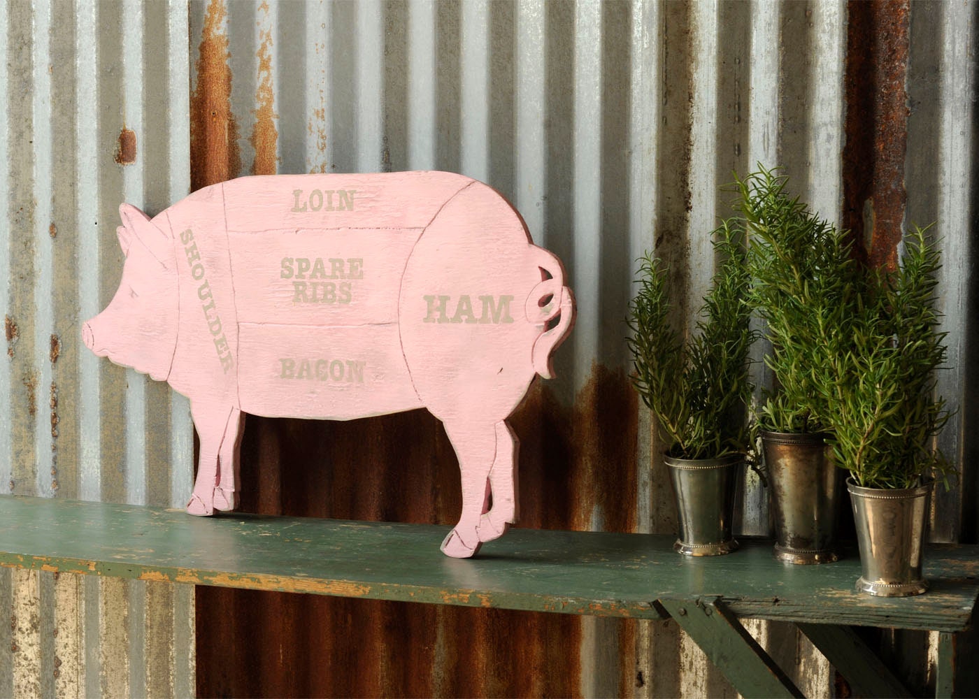 Pig Butcher Diagram Pig Sign Pork Meat Chart Butcher Diagram Meat Cuts ...