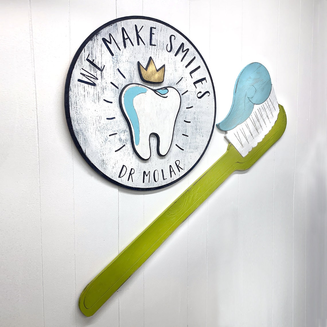 Dental Office Sign We Make Smiles Wall Art Welcome Sign | Etsy