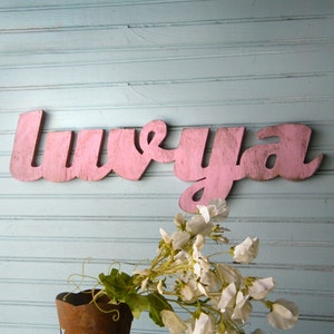 Valentines Day Decor Luv Ya Sign Southern Love Luvya Wooden Love You ...