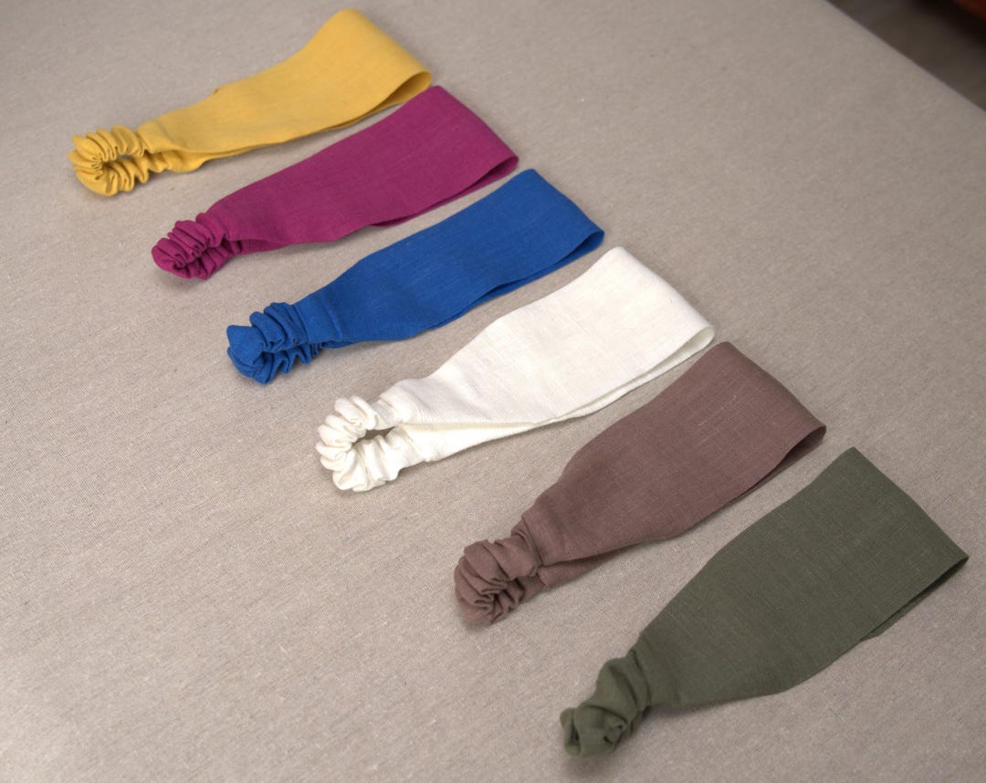 Handcrafted Natural Linen Headbands — Soft, Breathable, and ...