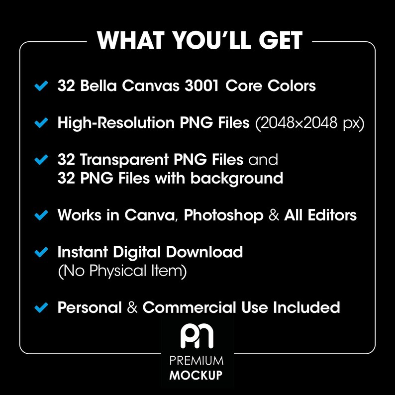 Bella Canvas 3001 Mockup Bundle 32 Color Flat Lay T-shirt Mockups With ...