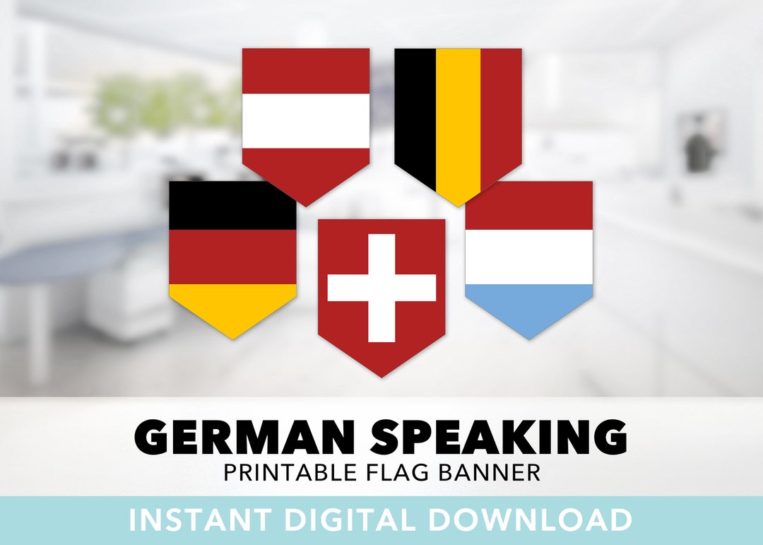 German Speaking Countries Flag Banner Set — Germany, Austria ...