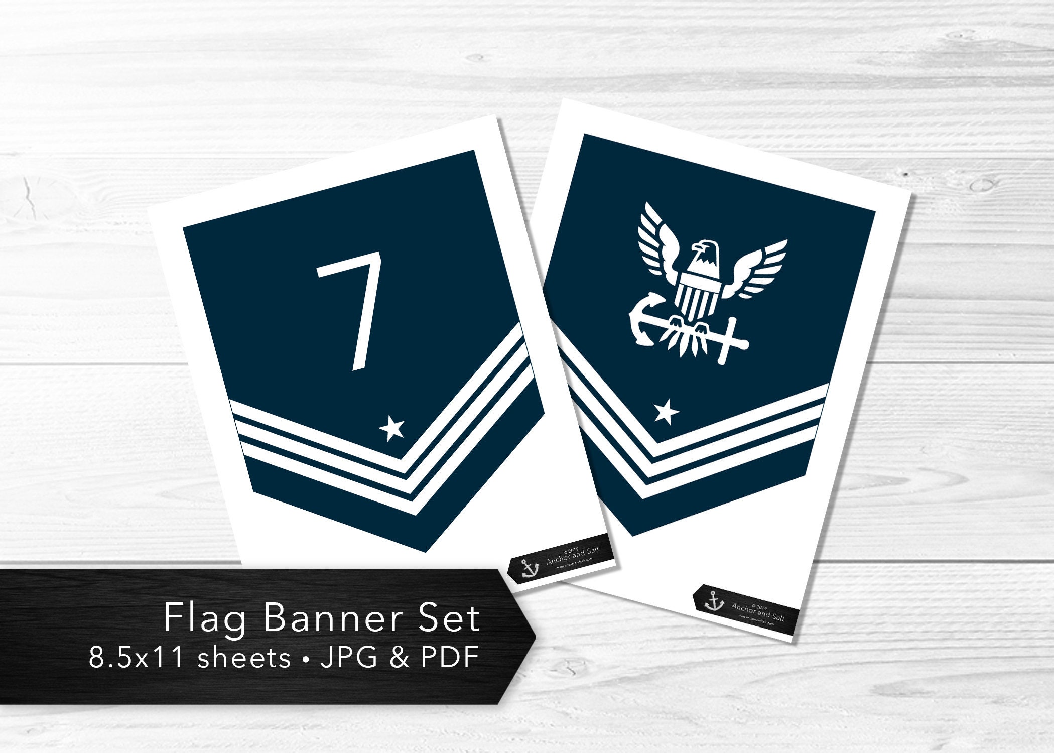 US Navy Banner Set USN Banner Cracker Jack Navy Seal | Etsy