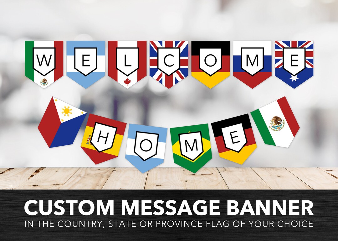 Custom Multi-flag Banner — Printable, Digital Download Only - Etsy