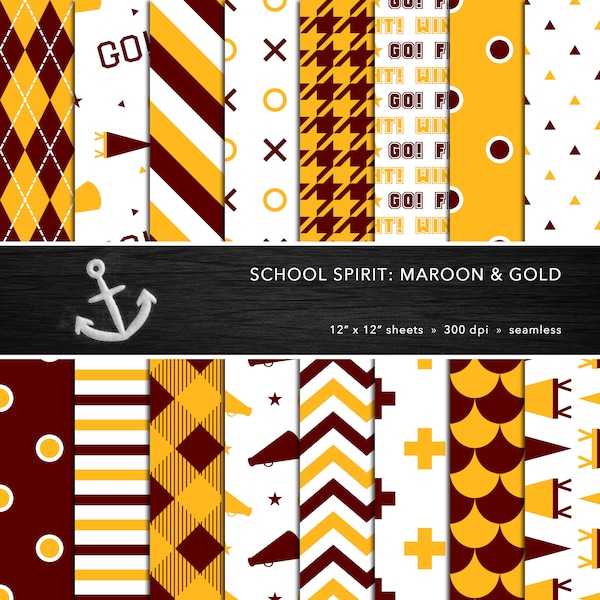 Maroon and Gold - Etsy