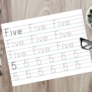 Number Tracing Pages Numerals, Kindergarten, Learn to Write, Tracing ...