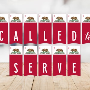 Called to Serve California Flag Banner Missionary Banner | Etsy