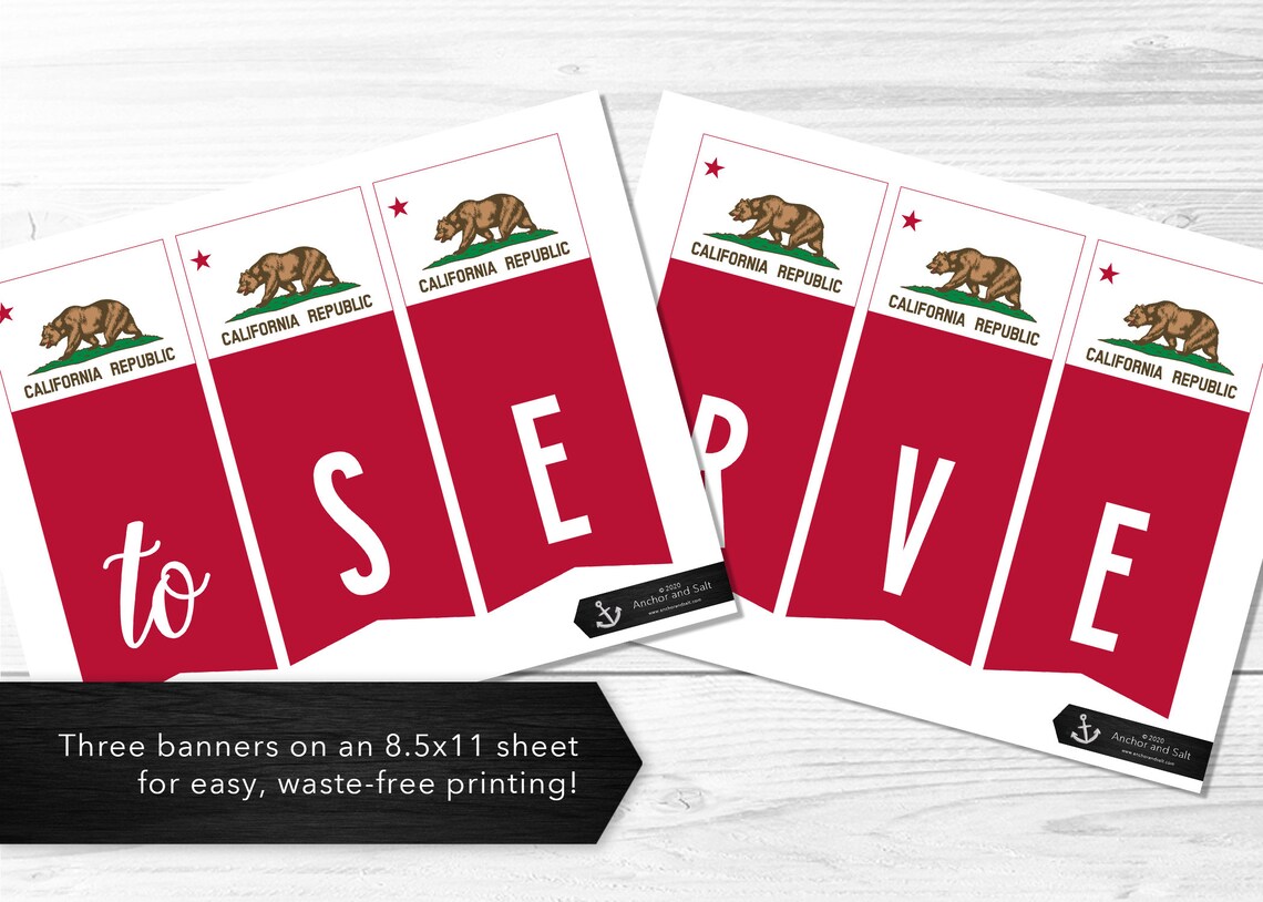 Called to Serve California Flag Banner Missionary Banner | Etsy