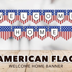 Welcome Home American Flag Banner Welcome Home Banner, Military ...