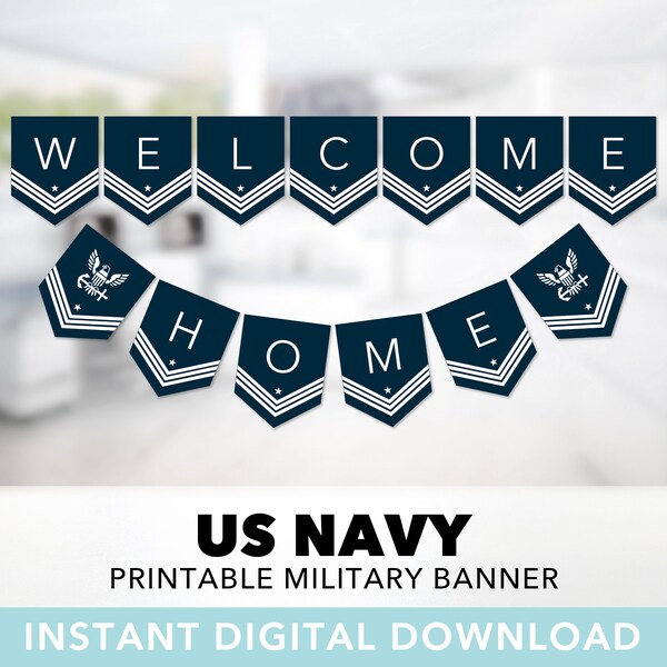 Sailor Welcome Home Banner - Etsy