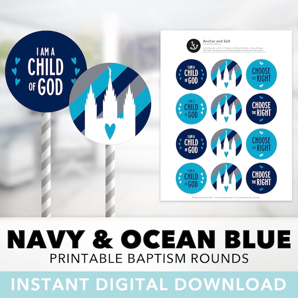 Printable Labels Baptism - Etsy