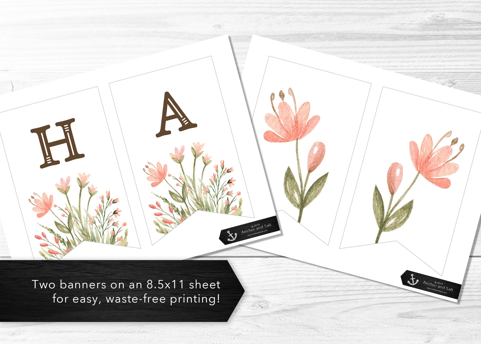 Mother's Day Banner — Floral, Flower Banner, Happy Mother's Day, Pink ...