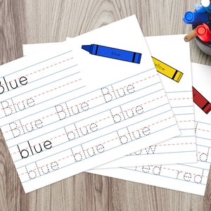 Color Tracing Pages Colour, Writing Practice, Kindergarten, Learn to ...