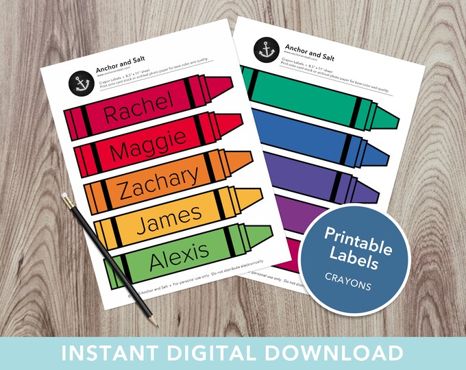 Printable Classroom Labels, Student Name Cards, Bright Name Labels ...