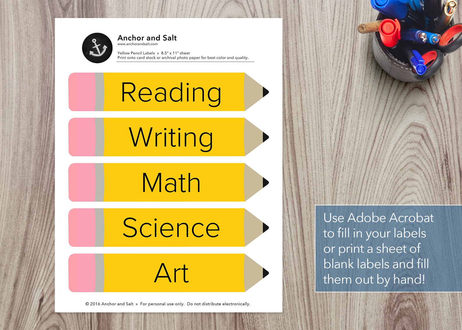 Classroom Labels — Yellow Pencils, Editable Labels, Blank Labels, Book ...