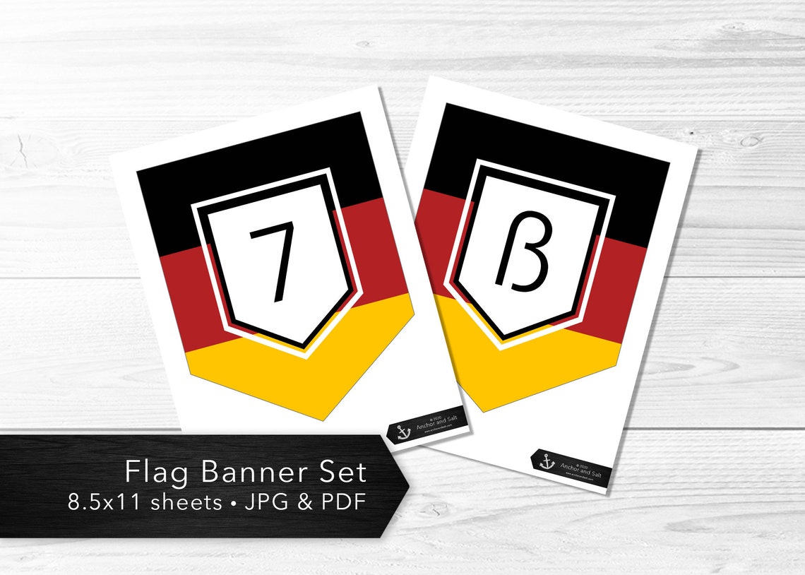 German Flag Banner Set — Oktoberfest, Deutsch, Deutschland, Germany ...
