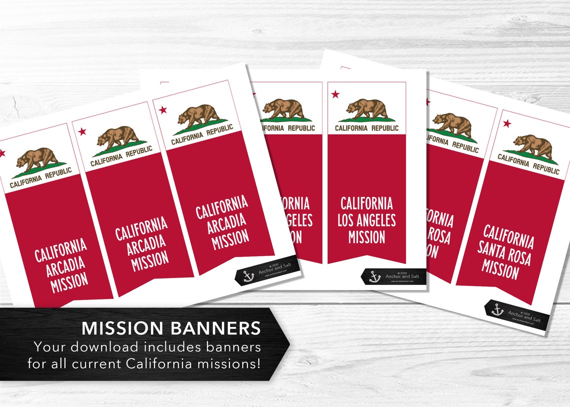 Called to Serve California Flag Banner Missionary Banner | Etsy