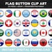 World Flag Button Clip Art — Flags of the World, International, Round ...