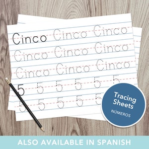 Number Tracing Pages — Numerals, Kindergarten, Learn to Write, Tracing ...