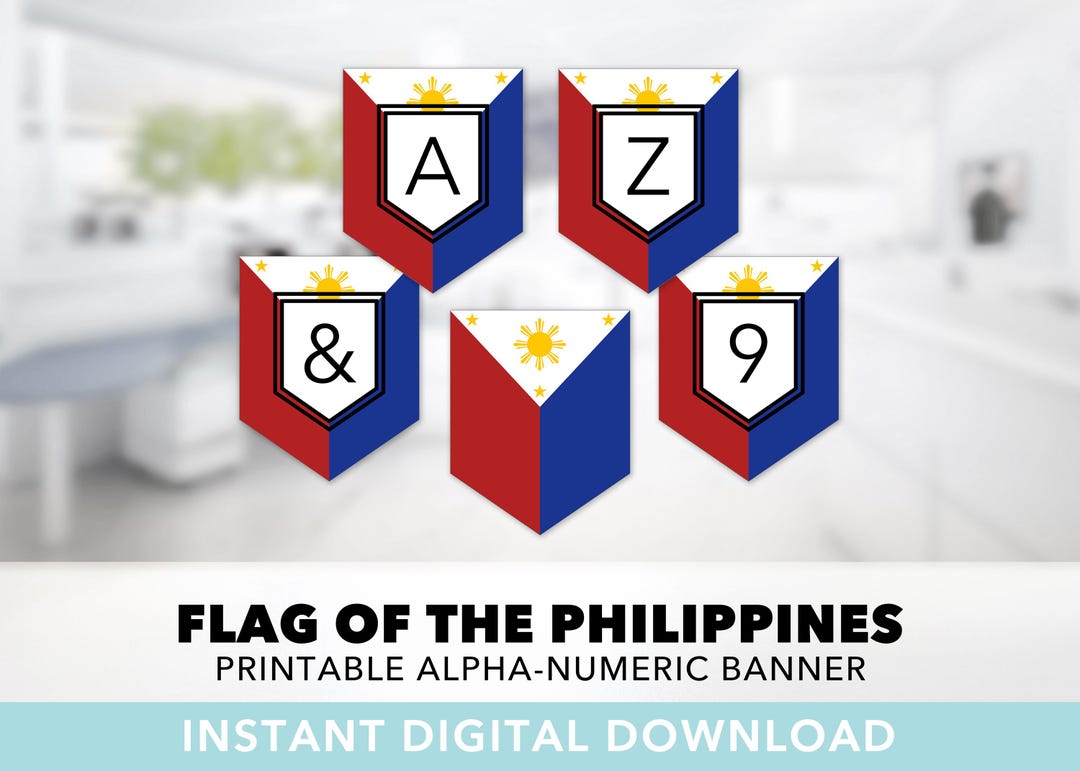 Philippines Flag Banner Set — Filipino, Manila, Cebu City, Quezon City ...