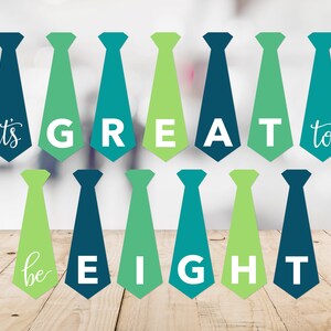 Great to Be Eight Baptism Necktie Banner Blue & Green LDS - Etsy