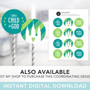 Great to Be Eight Baptism Banner — Blue and Green, Baptism Decor, LDS ...