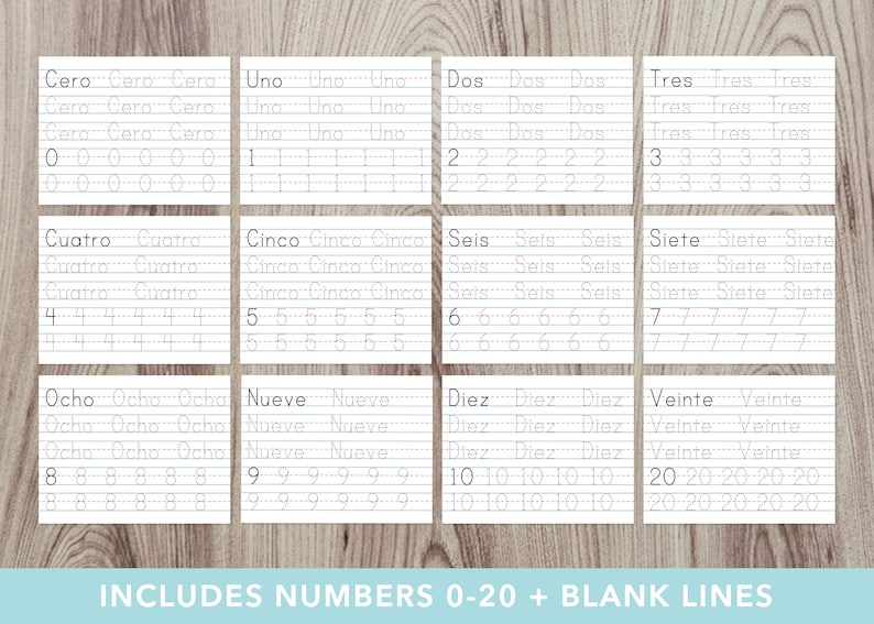 Number Tracing Pages — Números En Español, Spanish Numbers ...