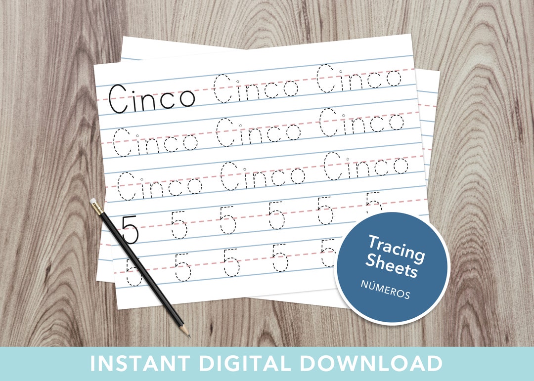 Number Tracing Pages — Números En Español, Spanish Numbers ...