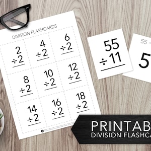 Division Flashcards Math Practice, Math Facts 0-12, Divide, Memorize ...