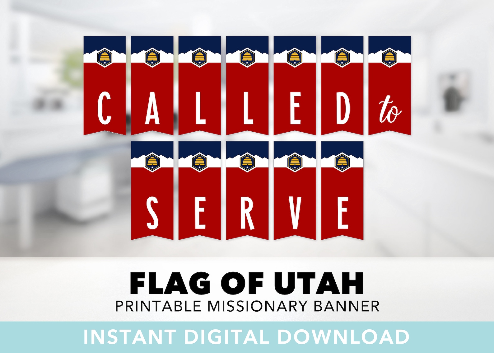 Called to Serve Utah Flag Banner — Missionary Banner, LDS Missionary ...