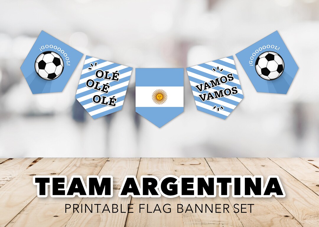 Argentina National Team Banner Set World Cup, Olé Olé Olé, Vamos, Watch ...