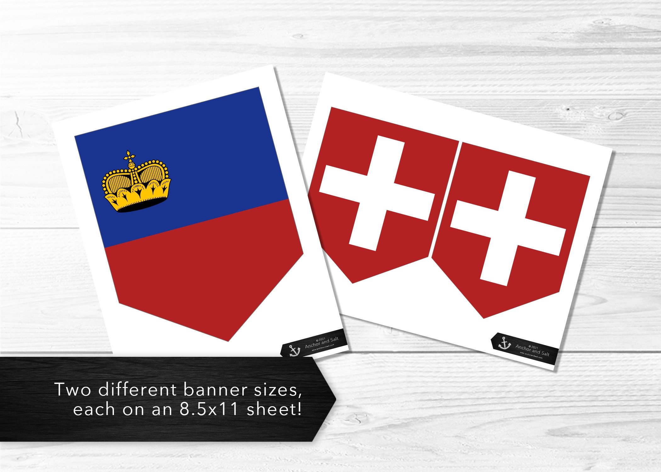 German Speaking Countries Flag Banner Set — Germany, Austria ...