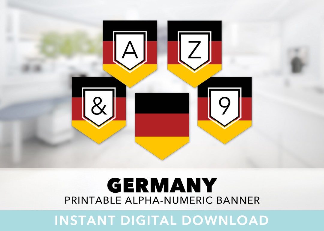 German Flag Banner Set — Oktoberfest, Deutsch, Deutschland, Germany ...