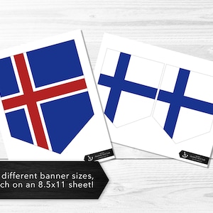Nordic Countries Flag Banner Set — Flags of Scandinavia, Norway ...