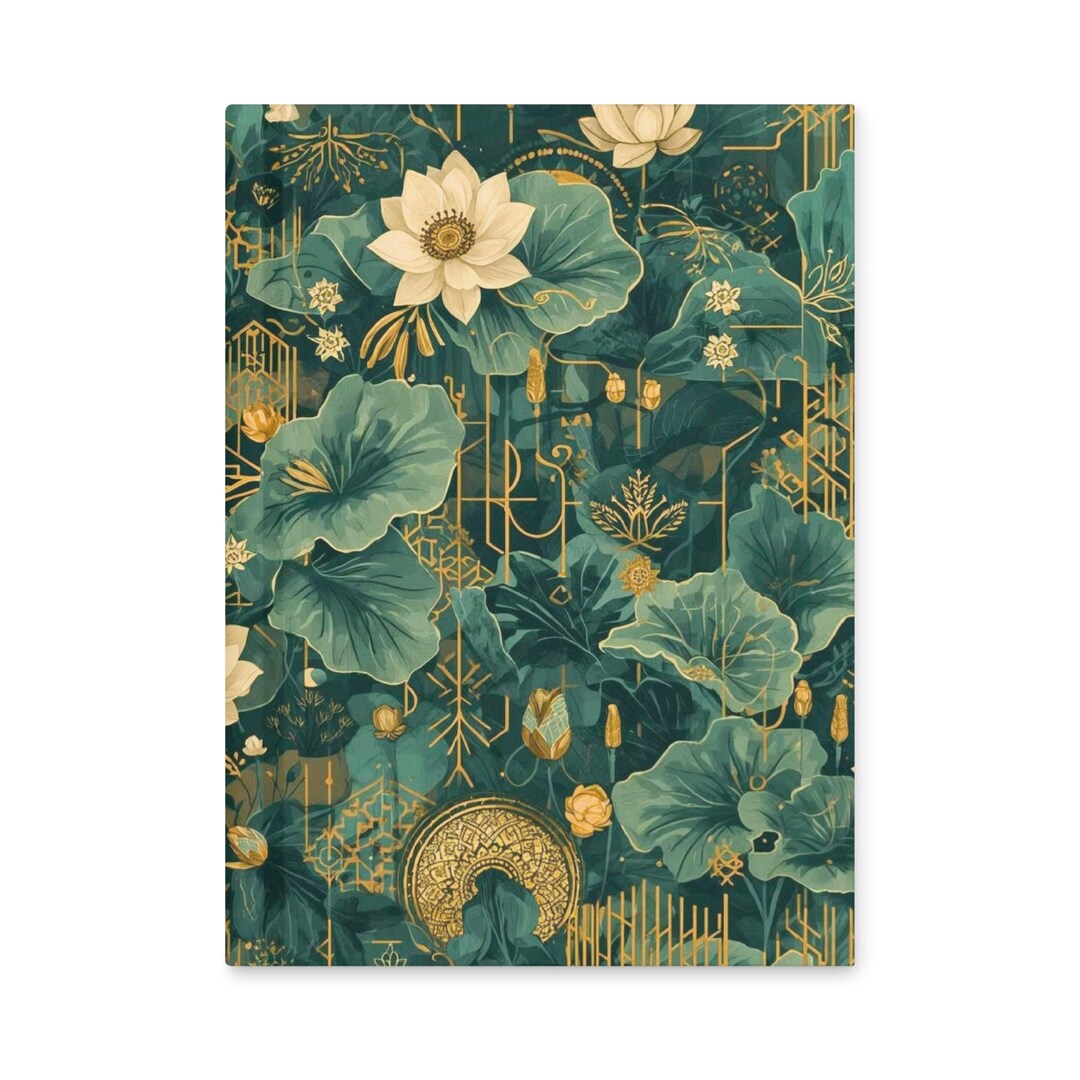Emerald Lotus Hardcover Journal- Luxe Stationery - Etsy