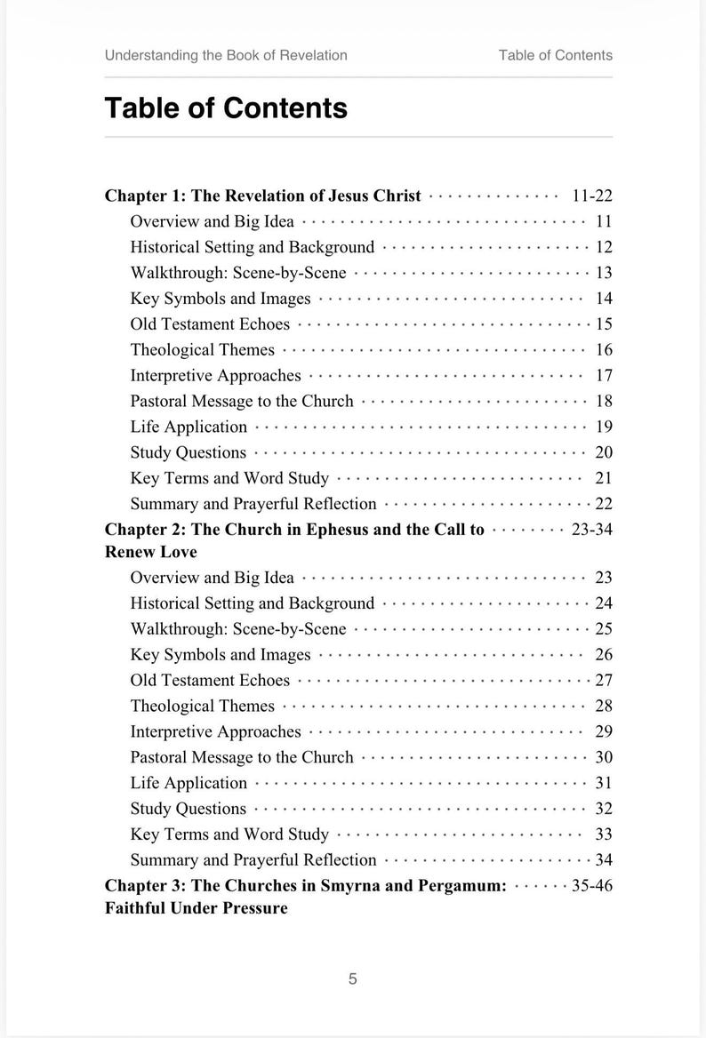 Book of Revelation Study Guide PDF | Chapter-by-chapter Bible Study - Etsy
