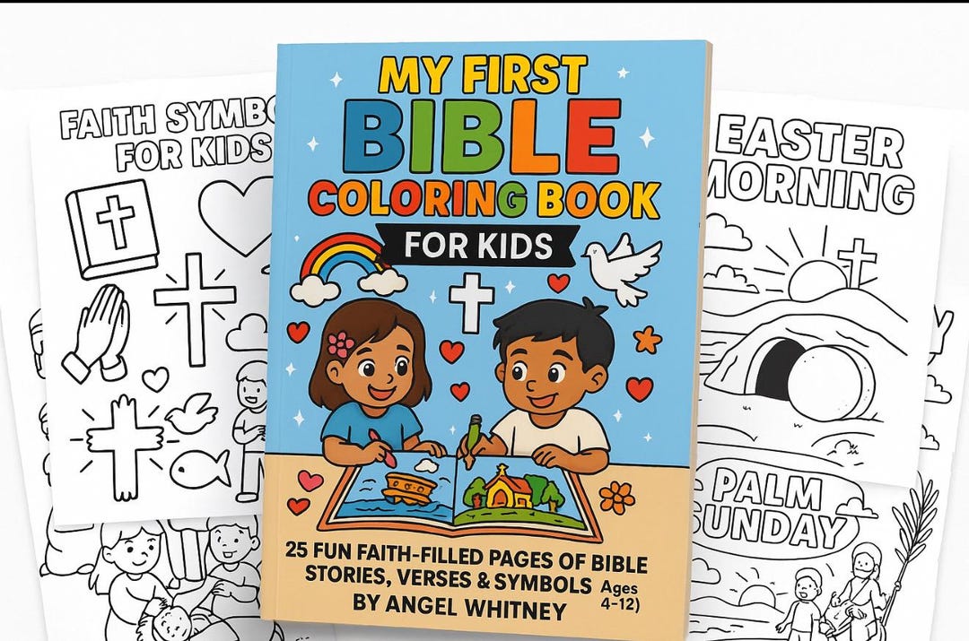 My First Bible Coloring Book for Kids | Christian Printable | Sunday ...