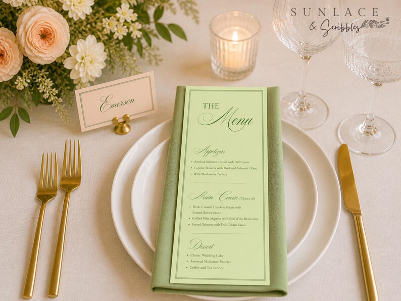 Rainbow Pastel Wedding Reception Essentials Bundle: Place Cards, Table ...