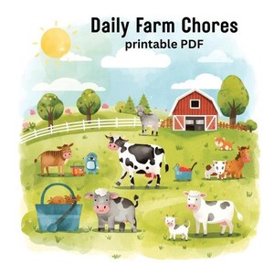 Farm Chore Chart Printable for Kids | Homestead Daily Chores | Morning ...