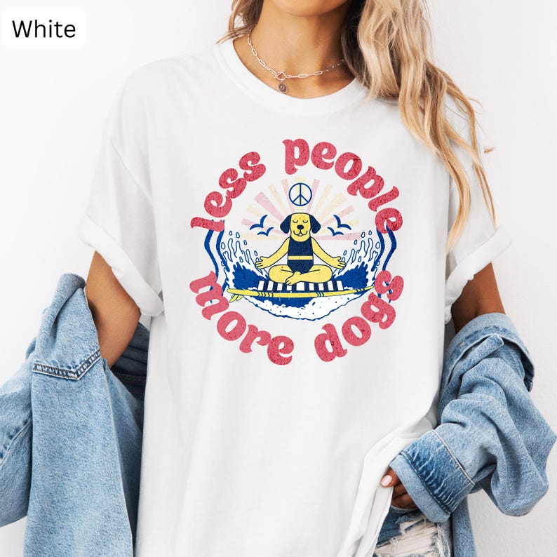 Less People More Dogs Shirt Comfort Colors® Tee | Vintage Dog Lover ...