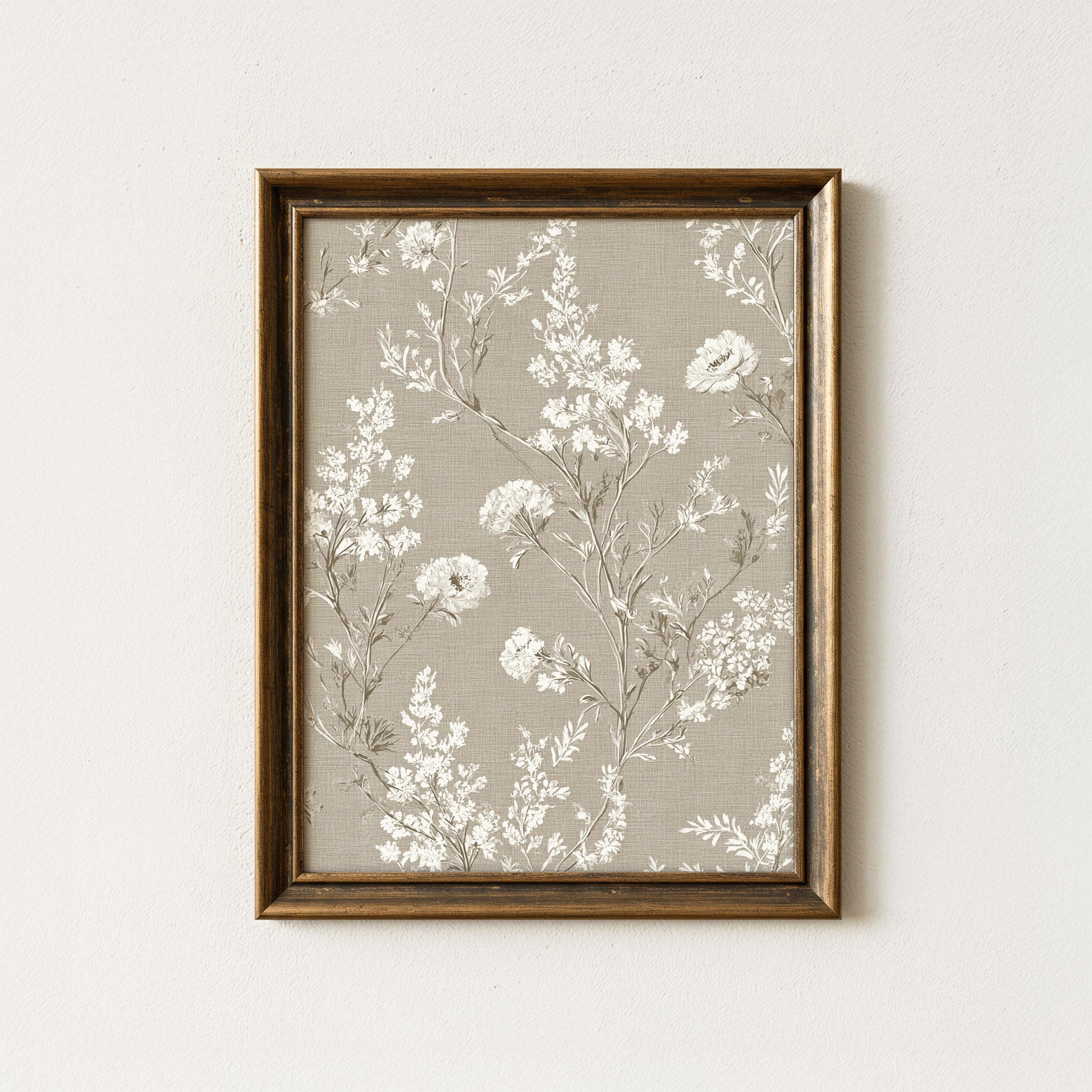 Antique Floral Pattern- Farmhouse Decor Digital Download | Botanical ...