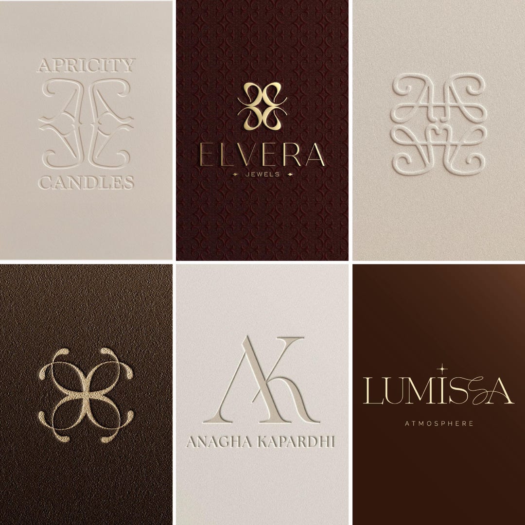 Custom Monogram Logo Design | Luxury Monogram Logo | Minimalist Wedding ...