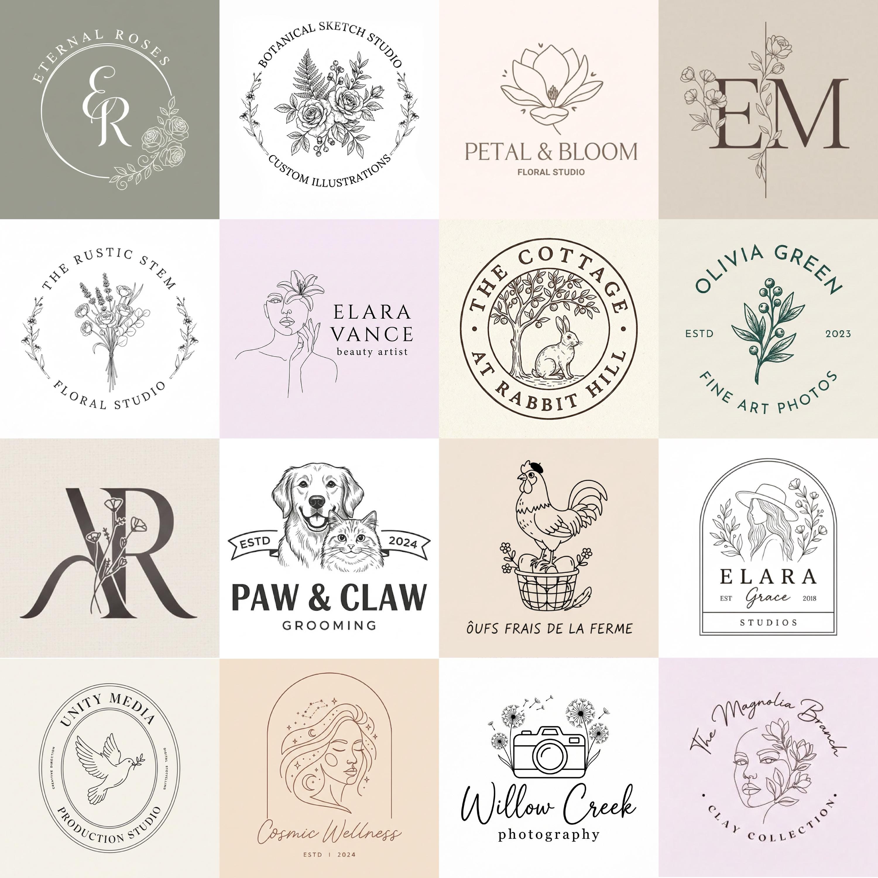 Custom Hand Drawn Logo, Logo Design, Logo Design Custom for Business ...