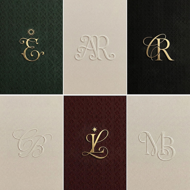 Custom Monogram Logo Design | Luxury Monogram Logo | Minimalist Wedding ...