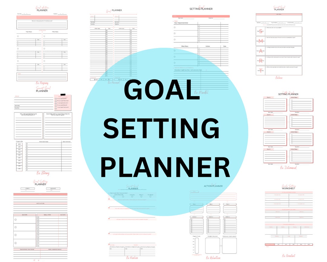 PRINTABLE: Goal Setting Planner-10 Pages DIGITAL DOWNLOAD - Etsy