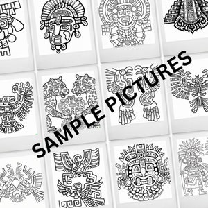 PRINTABLE: Mayan & Aztec Inspired Coloring Book-60 Pages DIGITAL ...